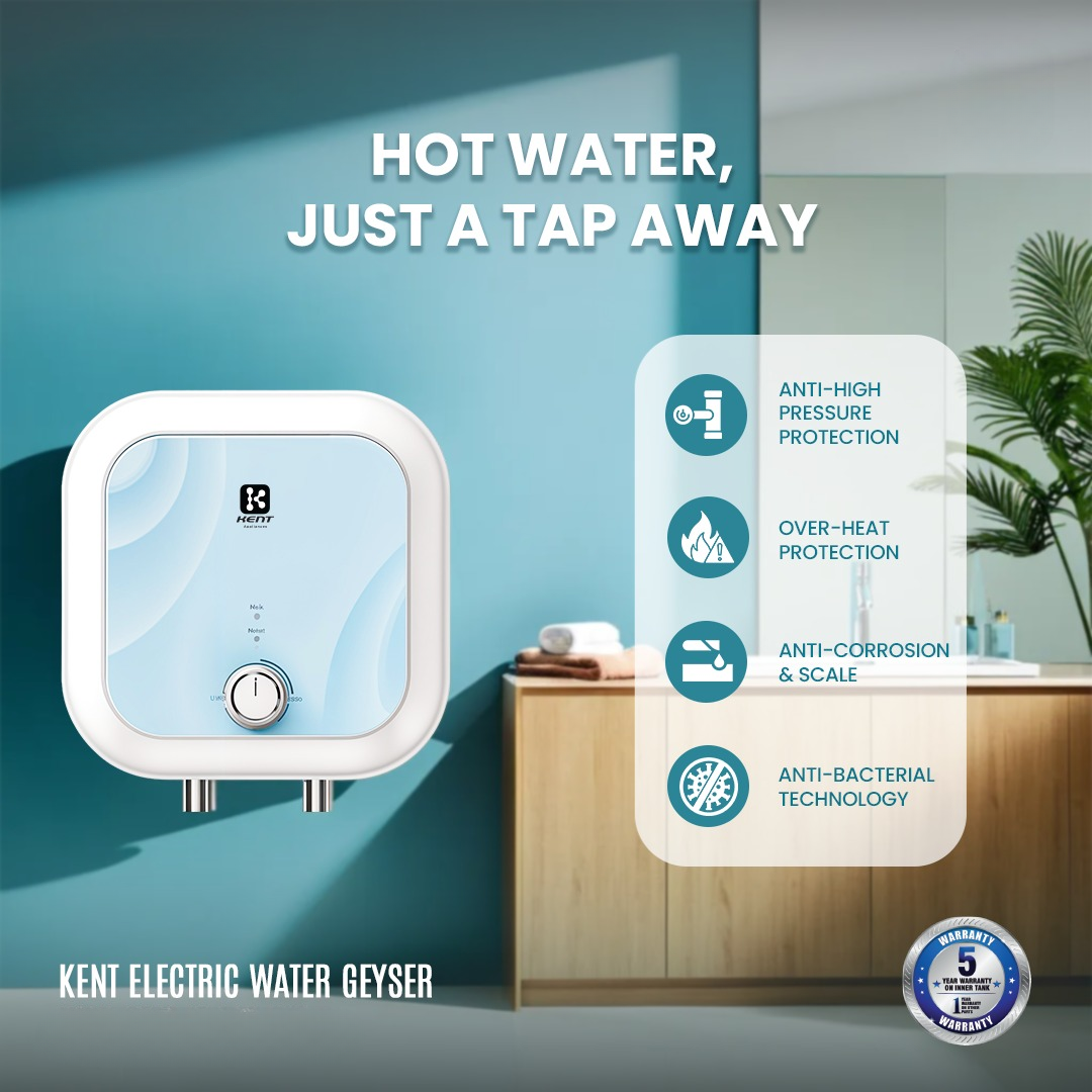 Kent Brand 15 Liter Water Electric Geyser/Heater - Polar 15L | AC GHAR